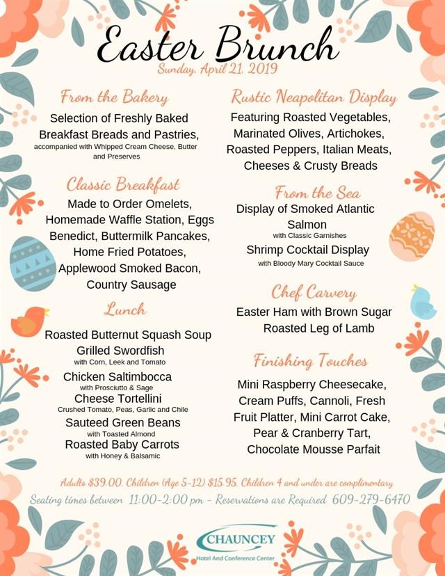 Easter Brunch Buffet at Chauncey